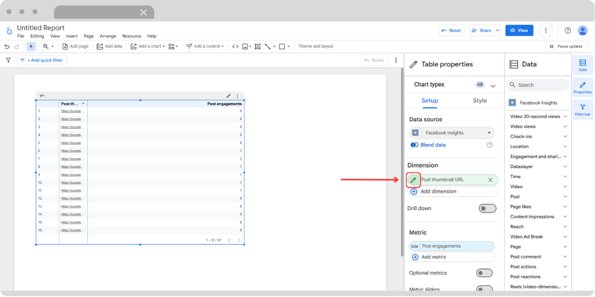 How to use the menu and controls in Looker Studio