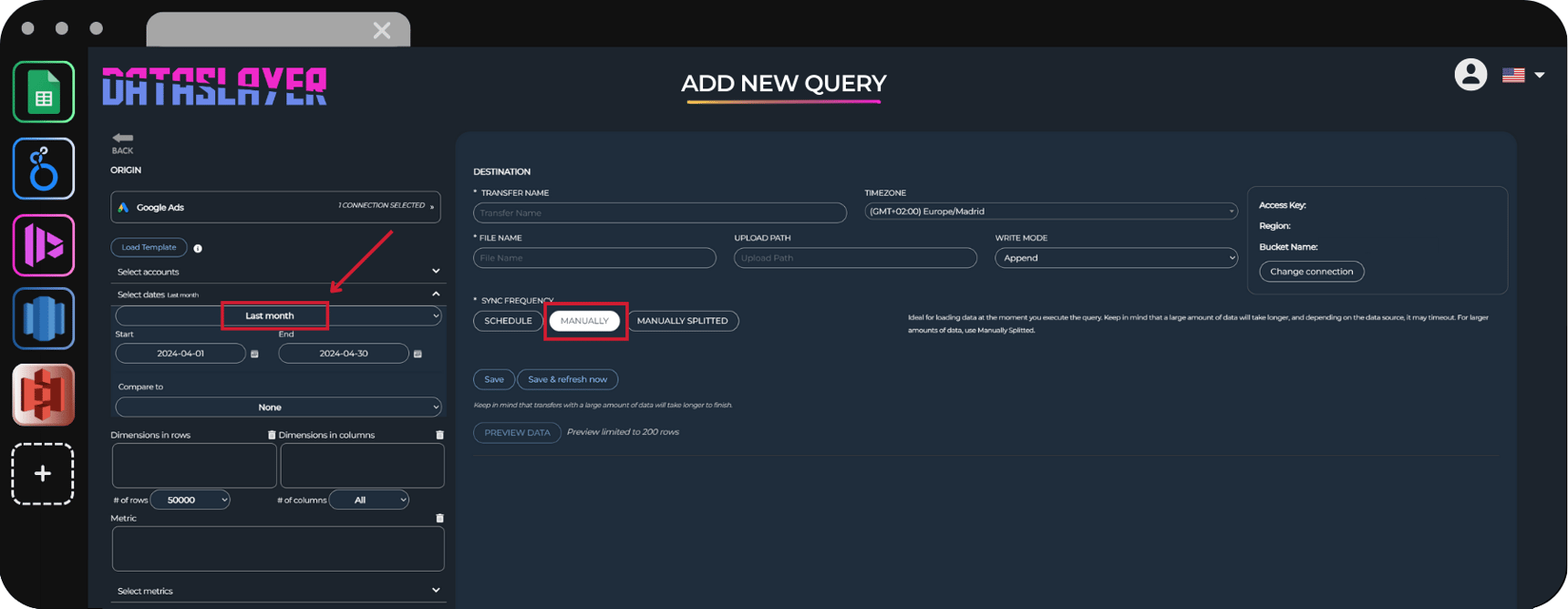Understanding the Sync Frequencies in the Amazon S3 Destination