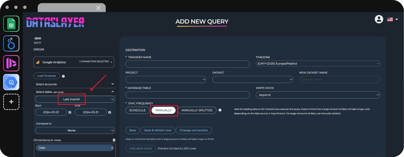 Different ways to upload historical data into BigQuery