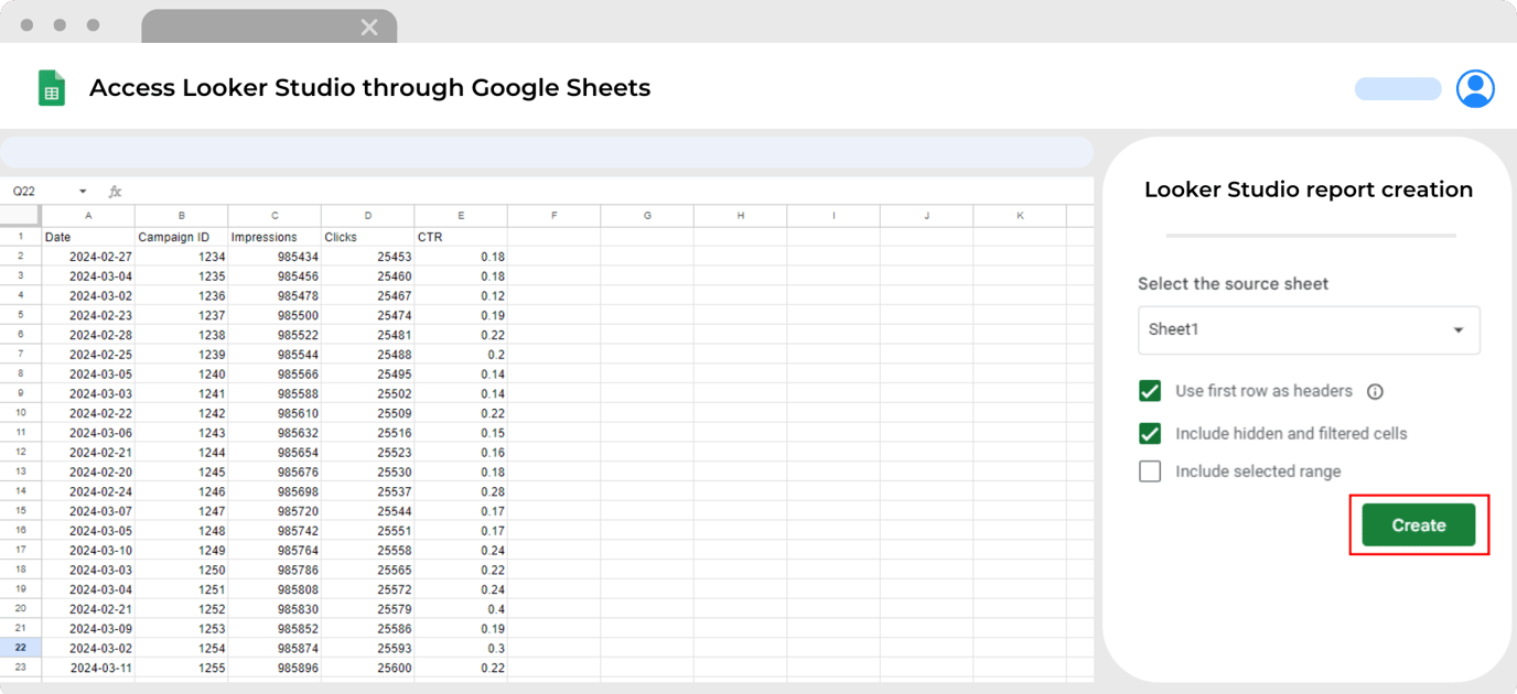 Connect Google Sheets and Microsoft Excel to Looker Studio