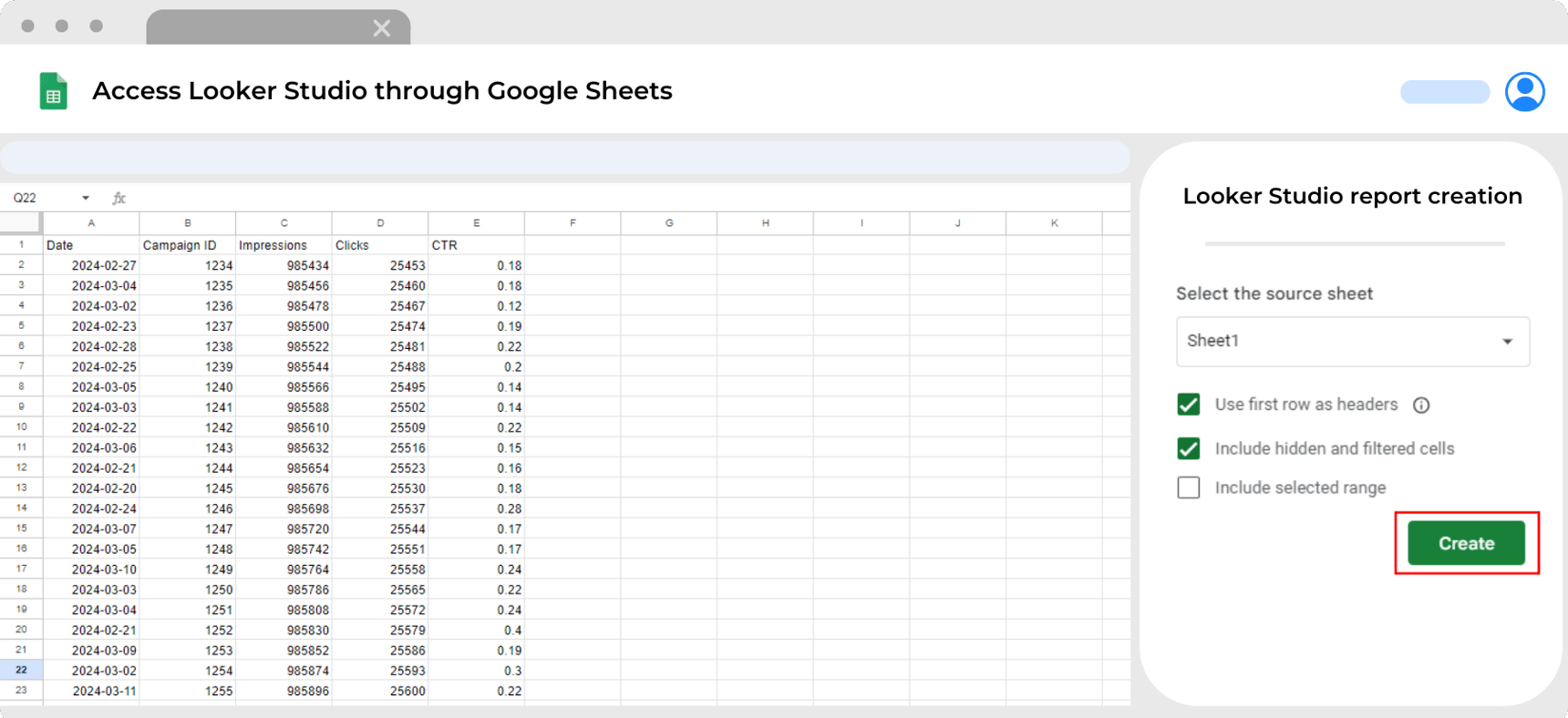 Connect Google Sheets and Microsoft Excel to Looker Studio