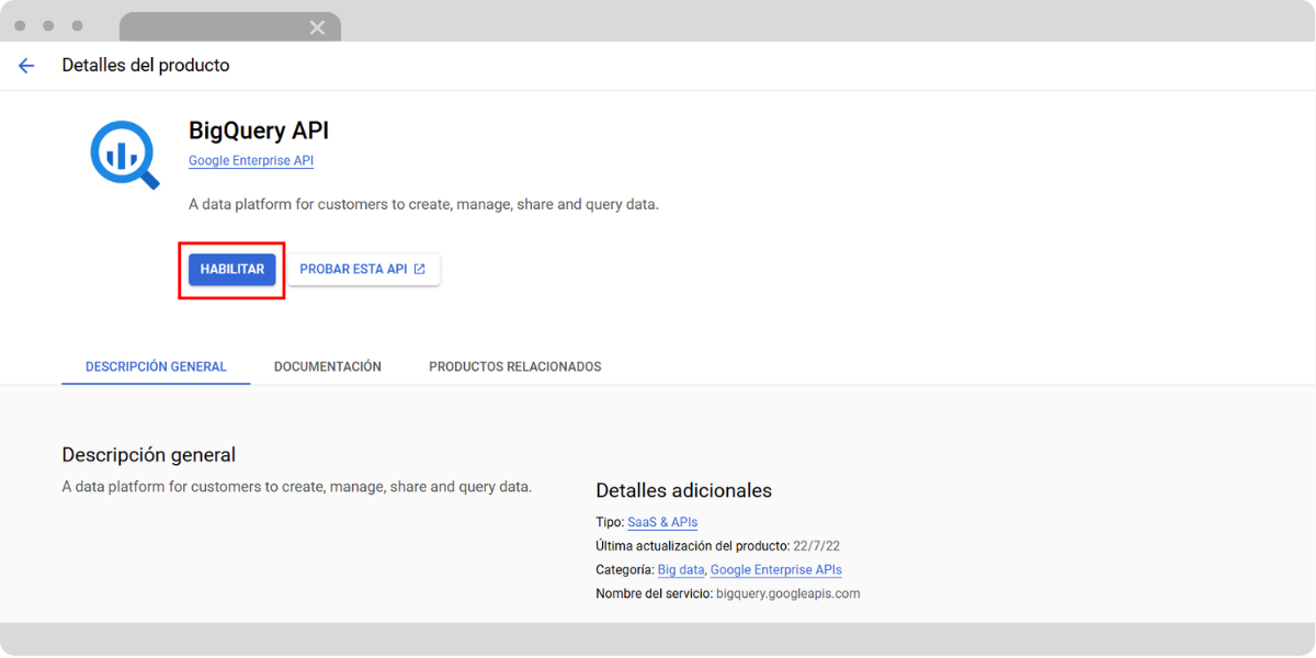 How to create a project and a dataset in my BigQuery account