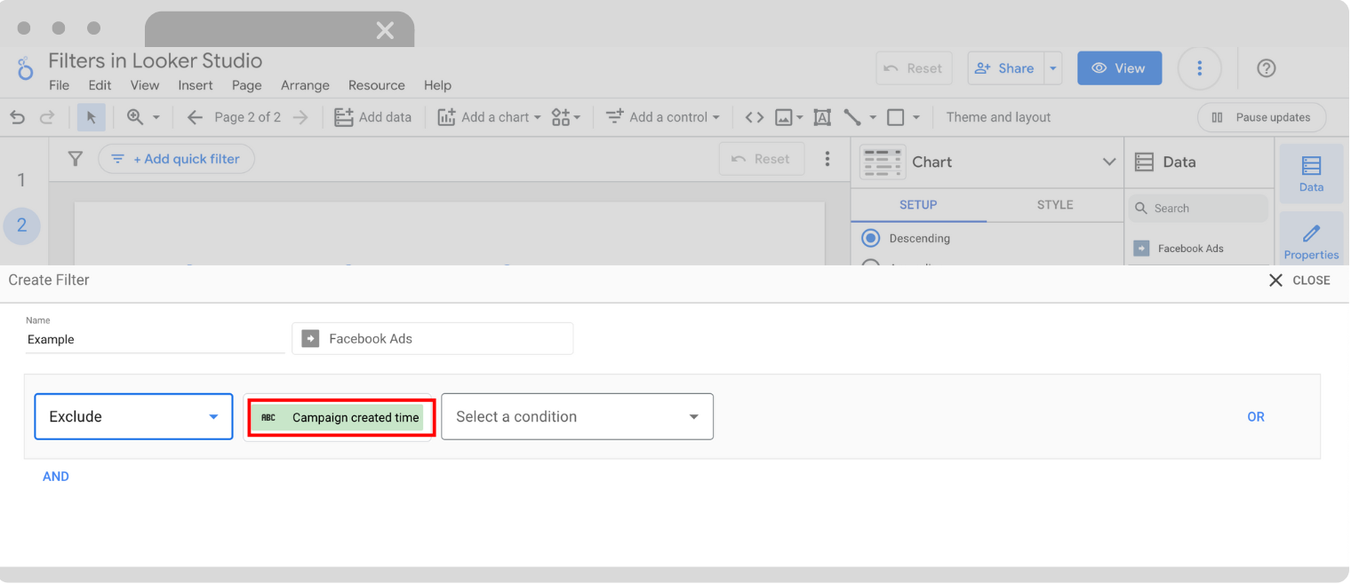 How to filter, sort, and run calculations in Looker Studio
