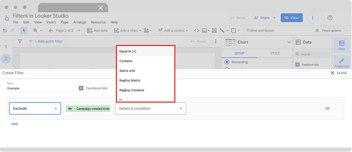 How to filter, sort, and run calculations in Looker Studio