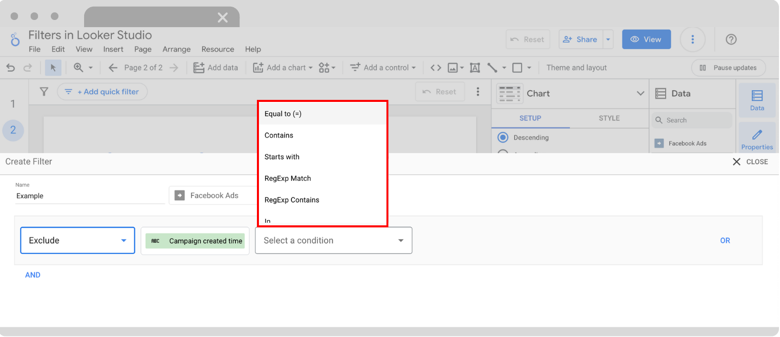 How to filter, sort, and run calculations in Looker Studio