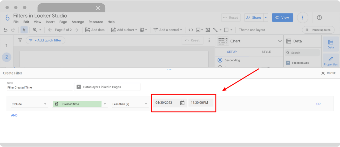 How to filter, sort, and run calculations in Looker Studio