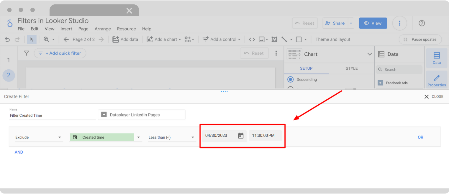 How to filter, sort, and run calculations in Looker Studio