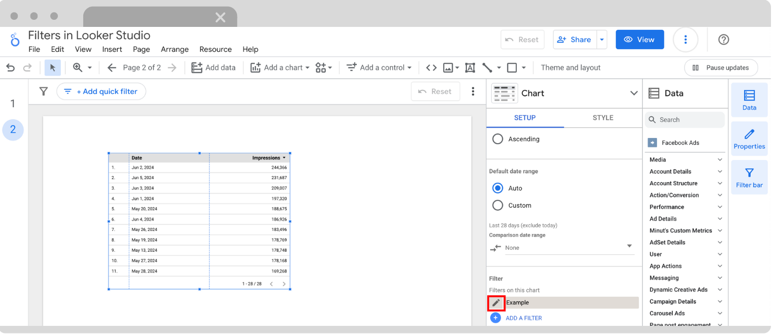 How to filter, sort, and run calculations in Looker Studio