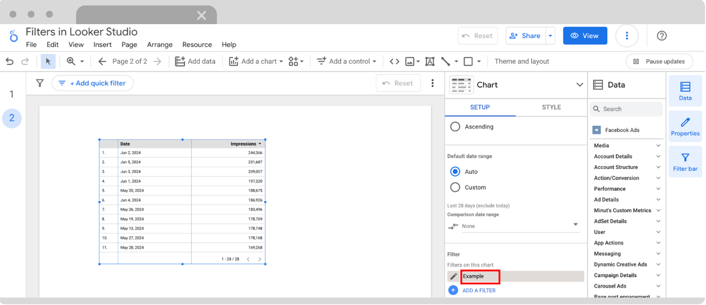 How to filter, sort, and run calculations in Looker Studio