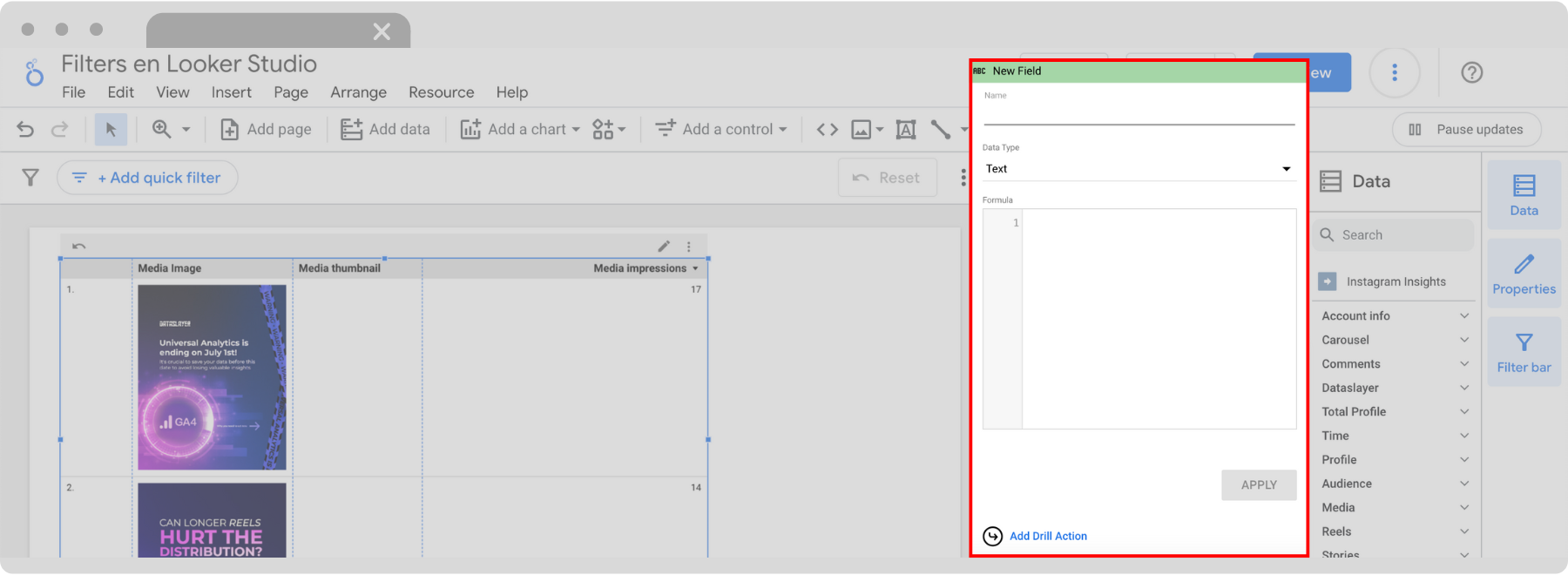 How to filter, sort, and run calculations in Looker Studio