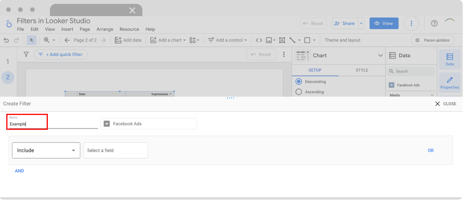 How to filter, sort, and run calculations in Looker Studio