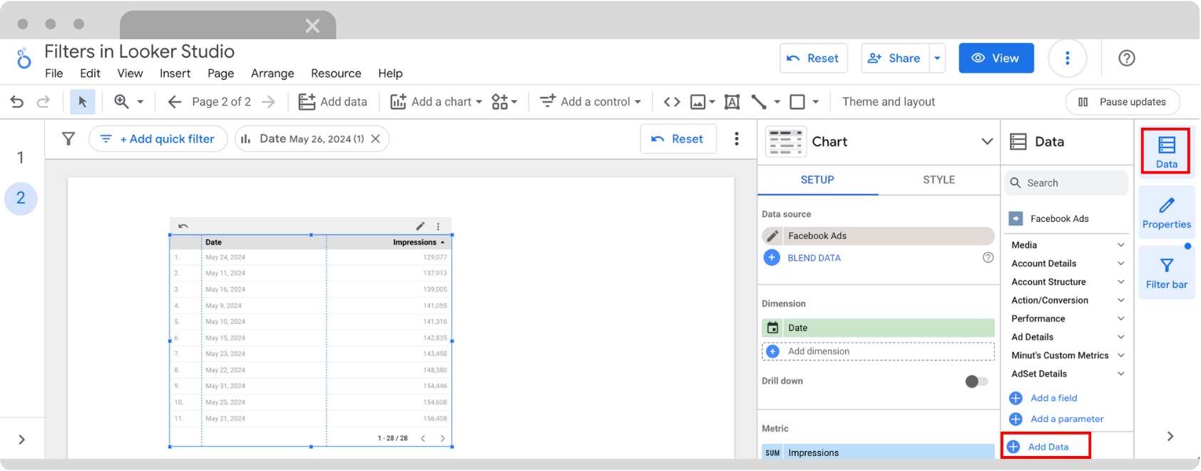 How to filter, sort, and run calculations in Looker Studio