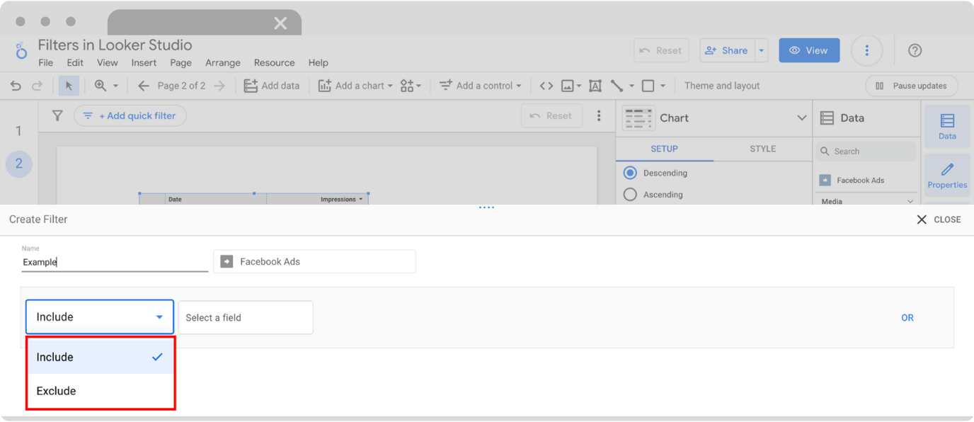 How to filter, sort, and run calculations in Looker Studio