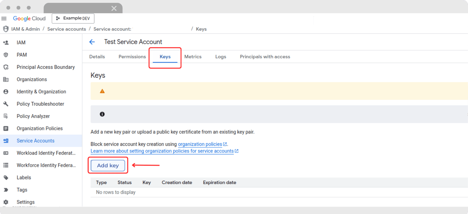 Understanding the Google Cloud Storage login fields