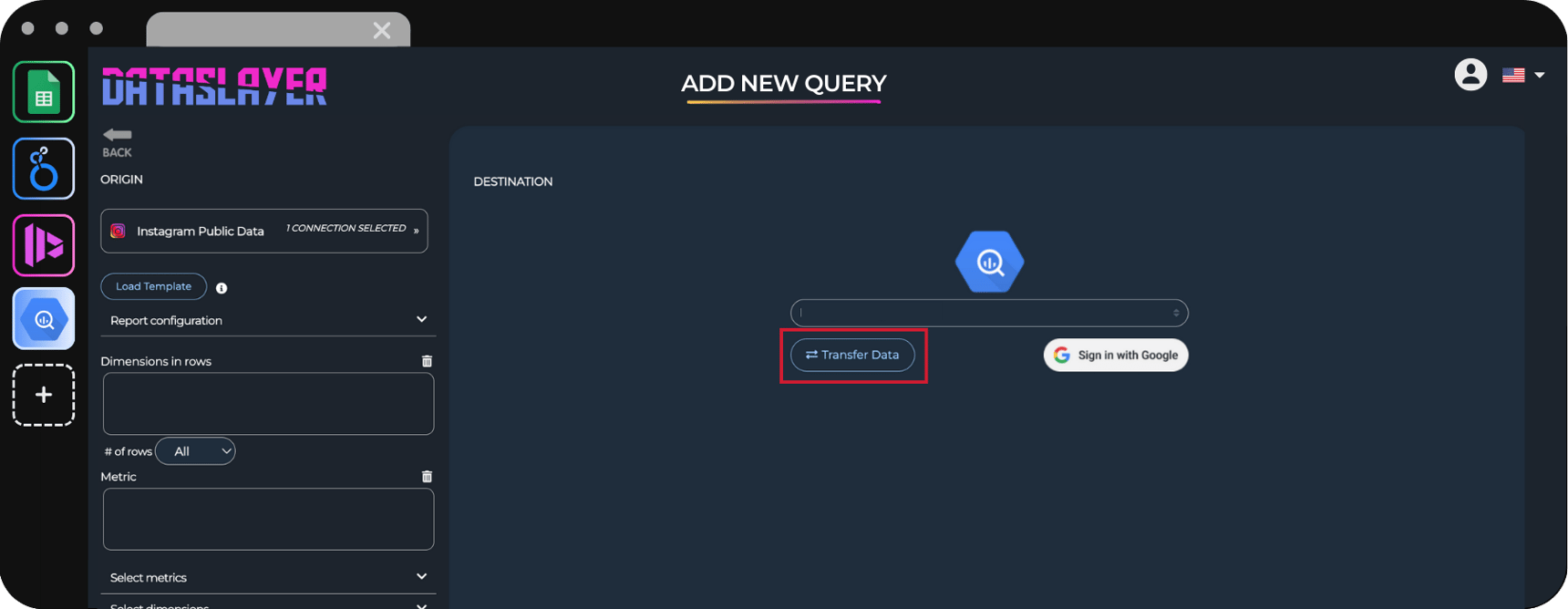 Getting started with Dataslayer for BigQuery