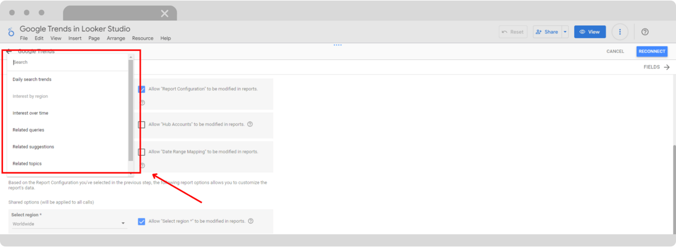 Understanding Google Trends behavior on Looker Studio