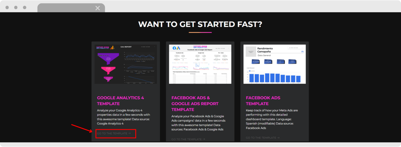 How to use the Looker Studio templates